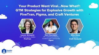 Your Product Went Viral… Now What?: GTM Strategies for Explosive Growth with FiveTran, Figma ...