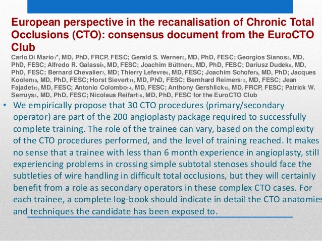 Friday 1145 Di mario - how to set up a cto program in a cath lab