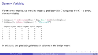 I Don't Want to Be a Dummy! Encoding Predictors for Trees | PDF