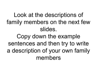Describing our family | PPT