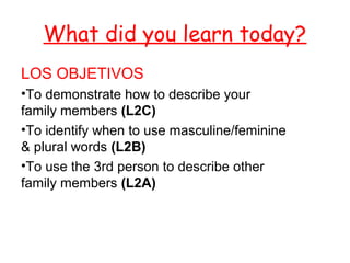 Describing our family | PPT