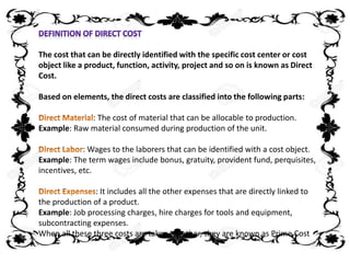 Costing and Finance Basics | PPT