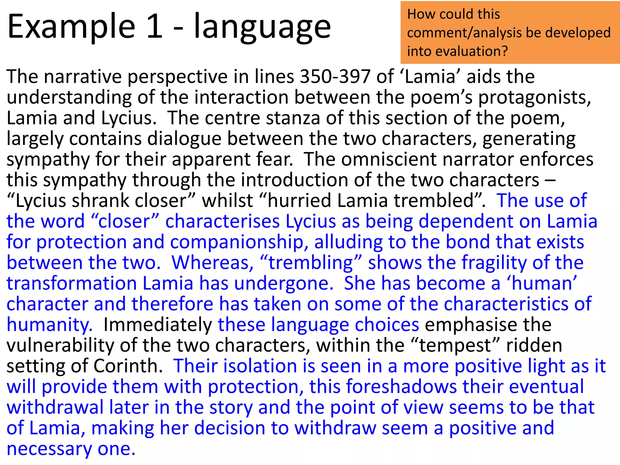 Friday 8th march close textual analysis | PPT