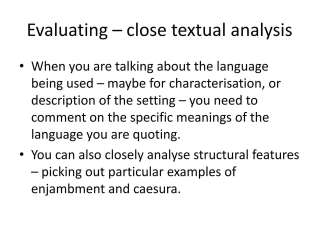 Friday 8th march close textual analysis | PPT