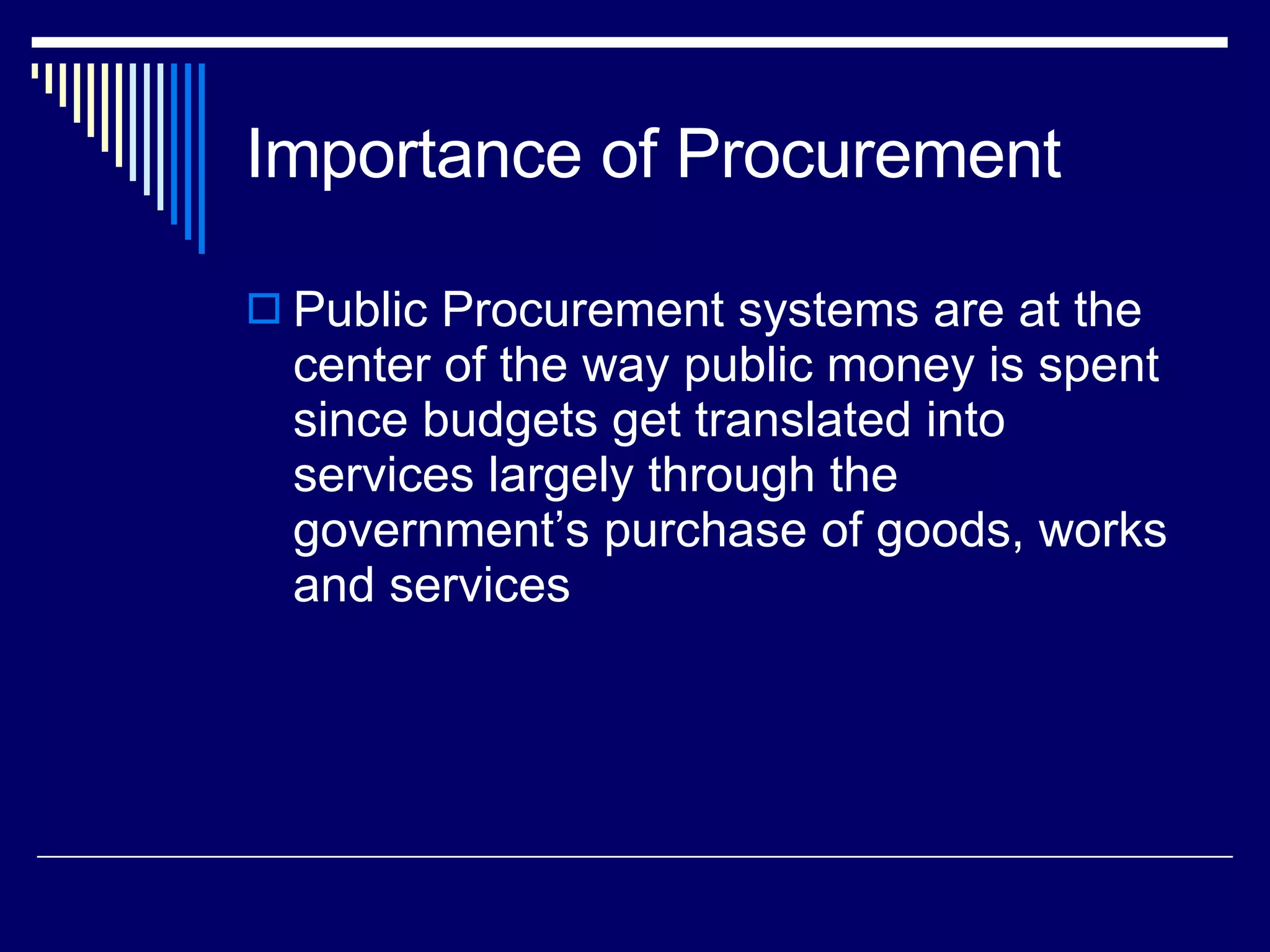 Friday 915 Public Procurement Reforms Bigart | PPT