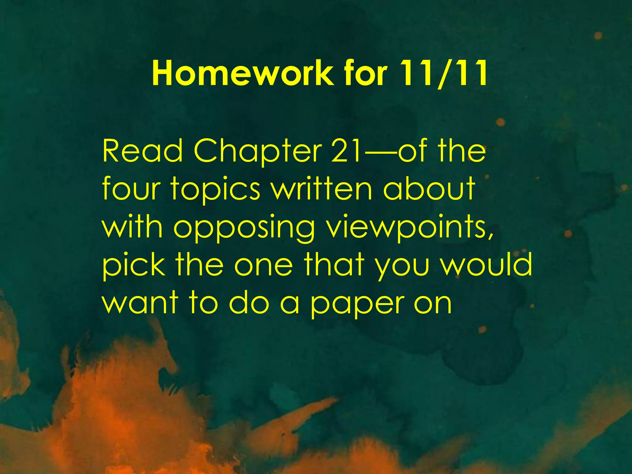 Friday assignment 11.4 and homework for 11.11