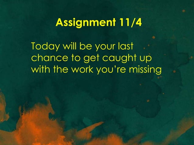 Friday assignment 11.4 and homework for 11.11