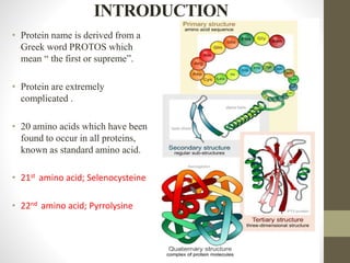 protein classification and it's properties | PPTX