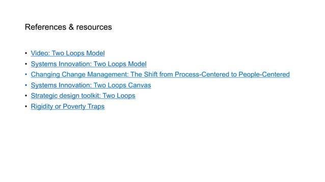 Friday Shift: Two Loops model of change | PDF