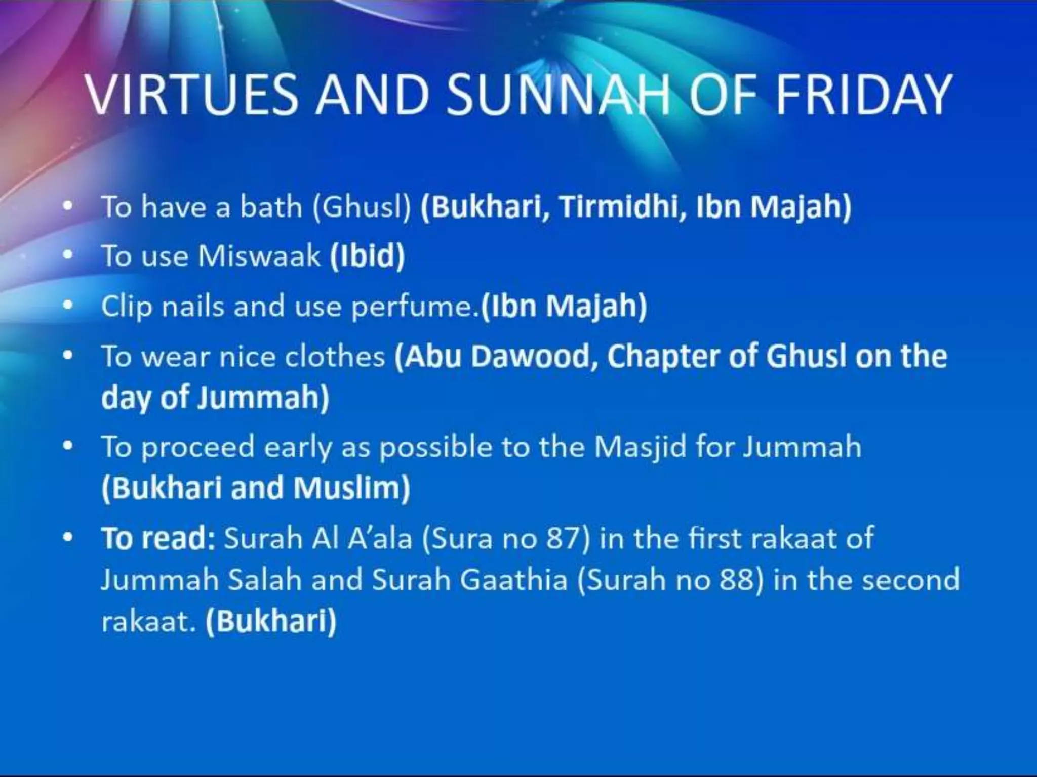 Friday sunnahs | PPTX