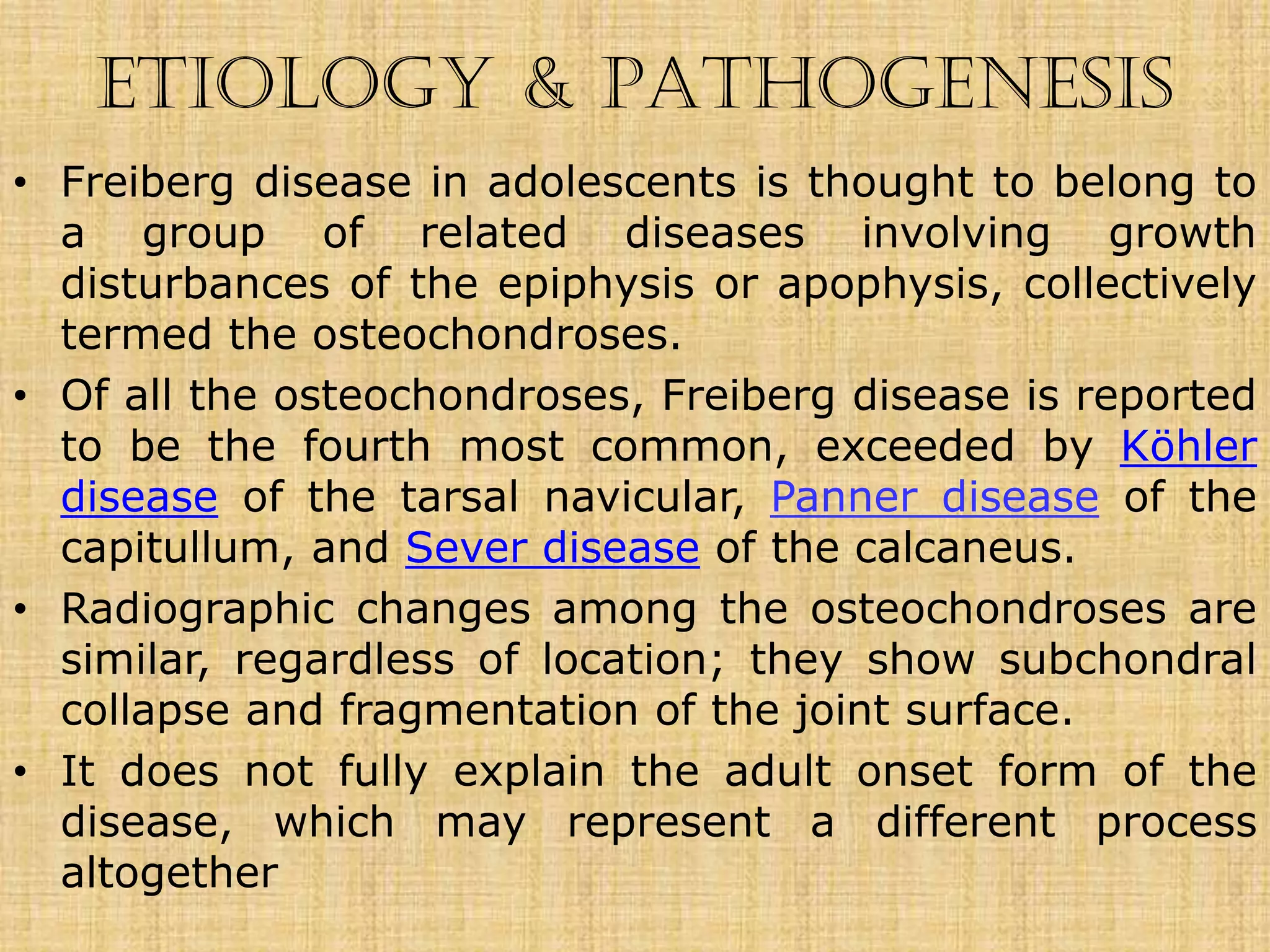 Frieberg’s metatarsalgia | PPTX
