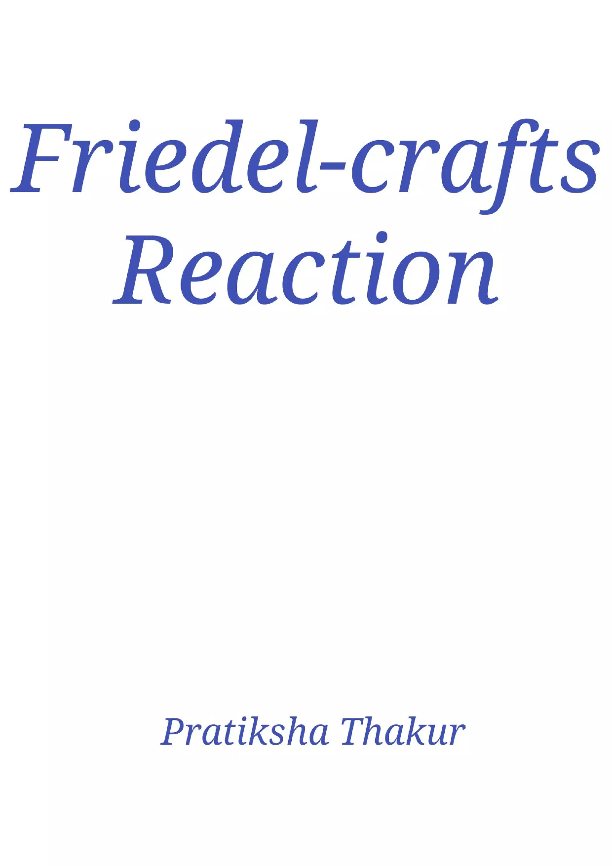 Friedel - Crafts Reaction | PDF