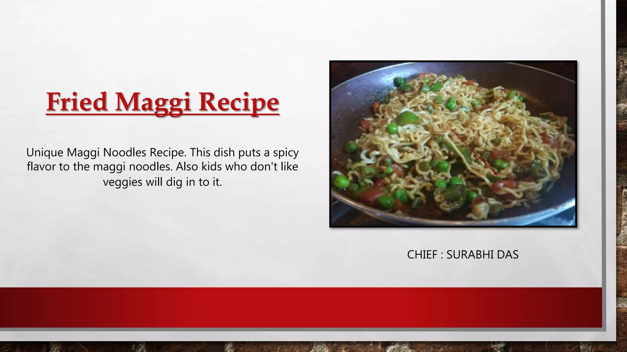 Veg Fried Maggi Recipe | PPTX