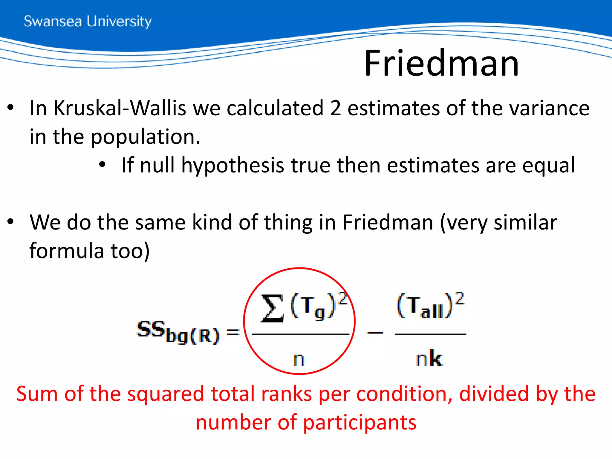 Non-parametric earworms using Friedman test | PPTX | Standardized ...
