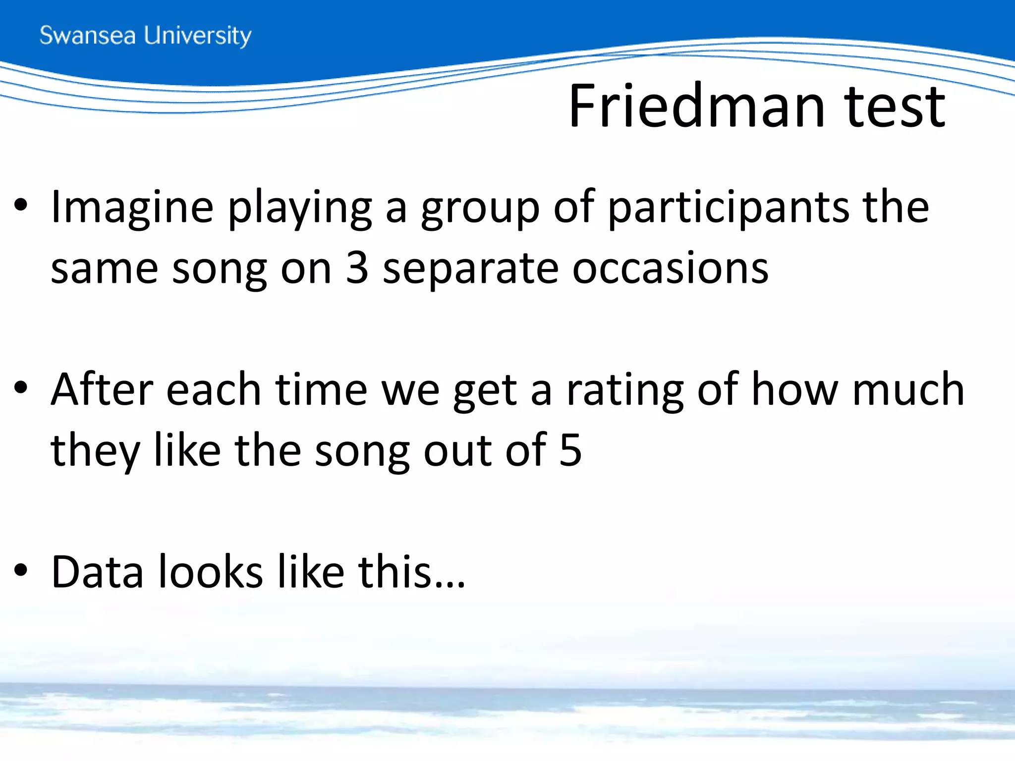 Non-parametric earworms using Friedman test | PPTX | Standardized ...