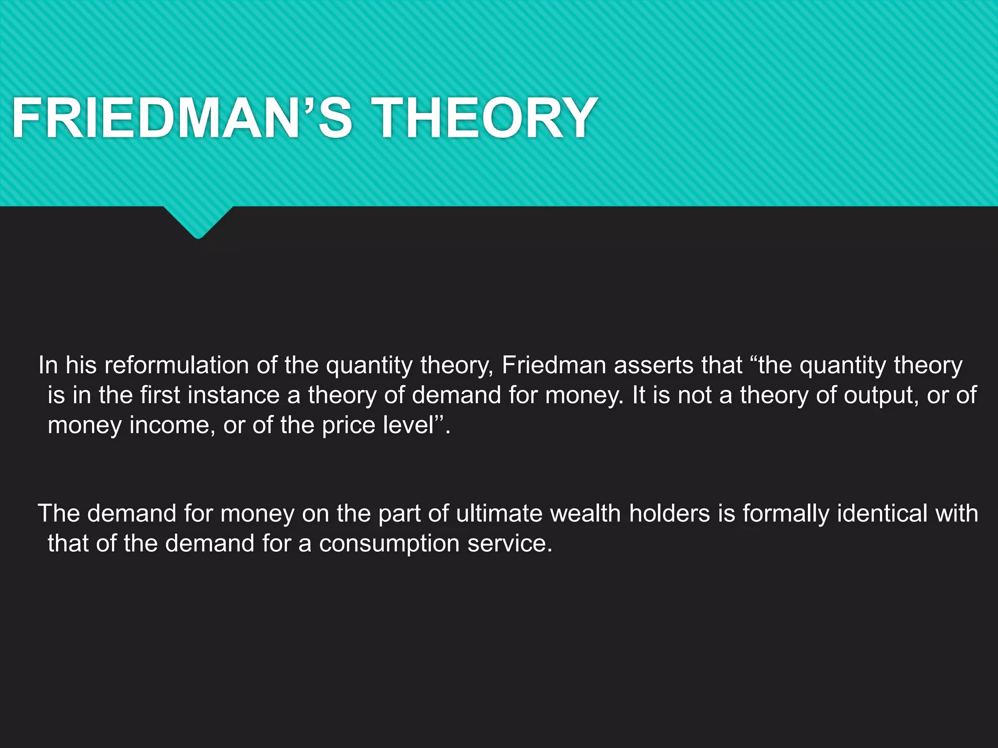 Friedmans theory of demand | PPTX