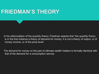 Friedmans theory of demand | PPTX