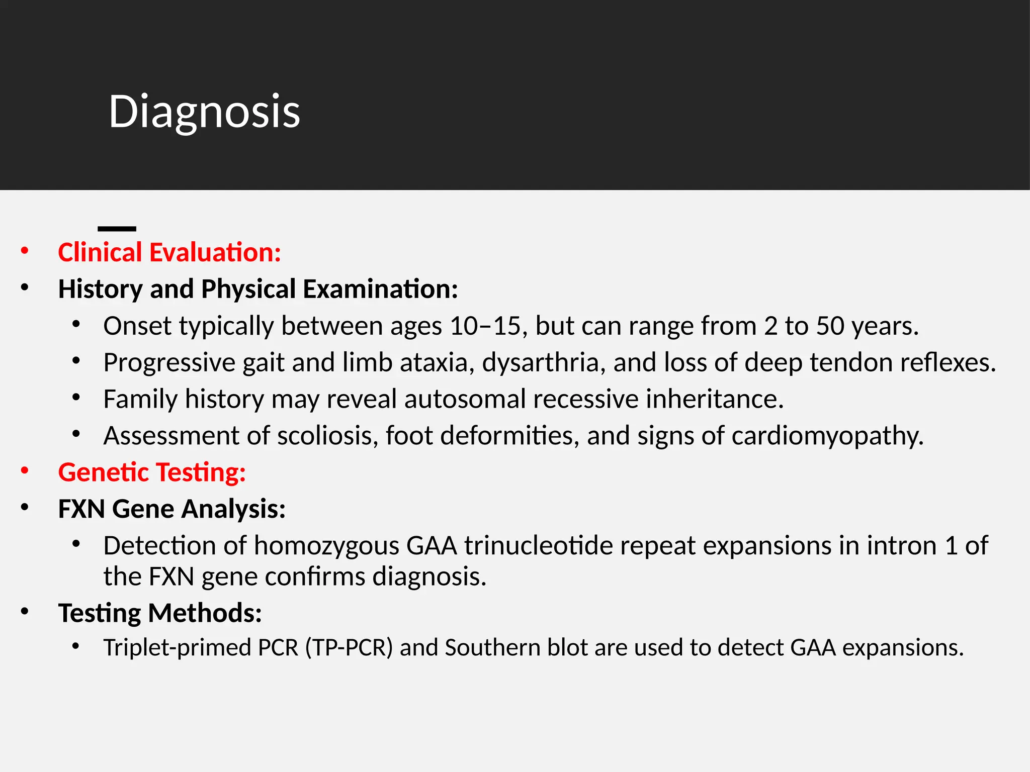 Friedreichs ataxia: Pediatric overview | PPTX
