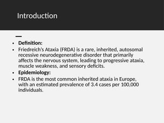 Friedreichs ataxia: Pediatric overview | PPTX