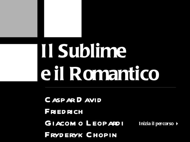 Il Sublime e il Romantico | PPS | Poetry | Books and Literature