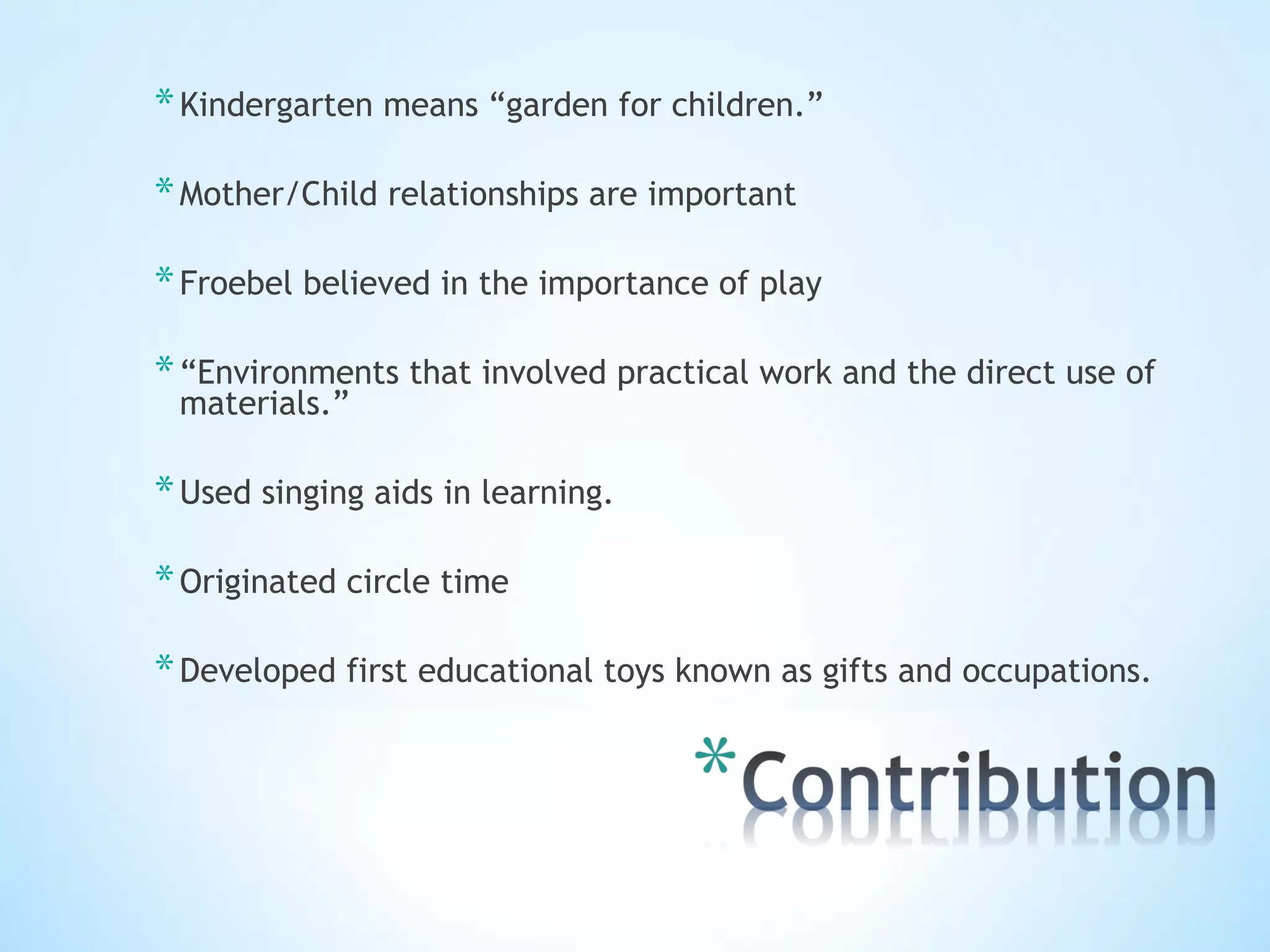 Friedrich froebel | PPT