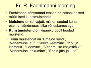 Friedrich Robert Faehlmann | PPT