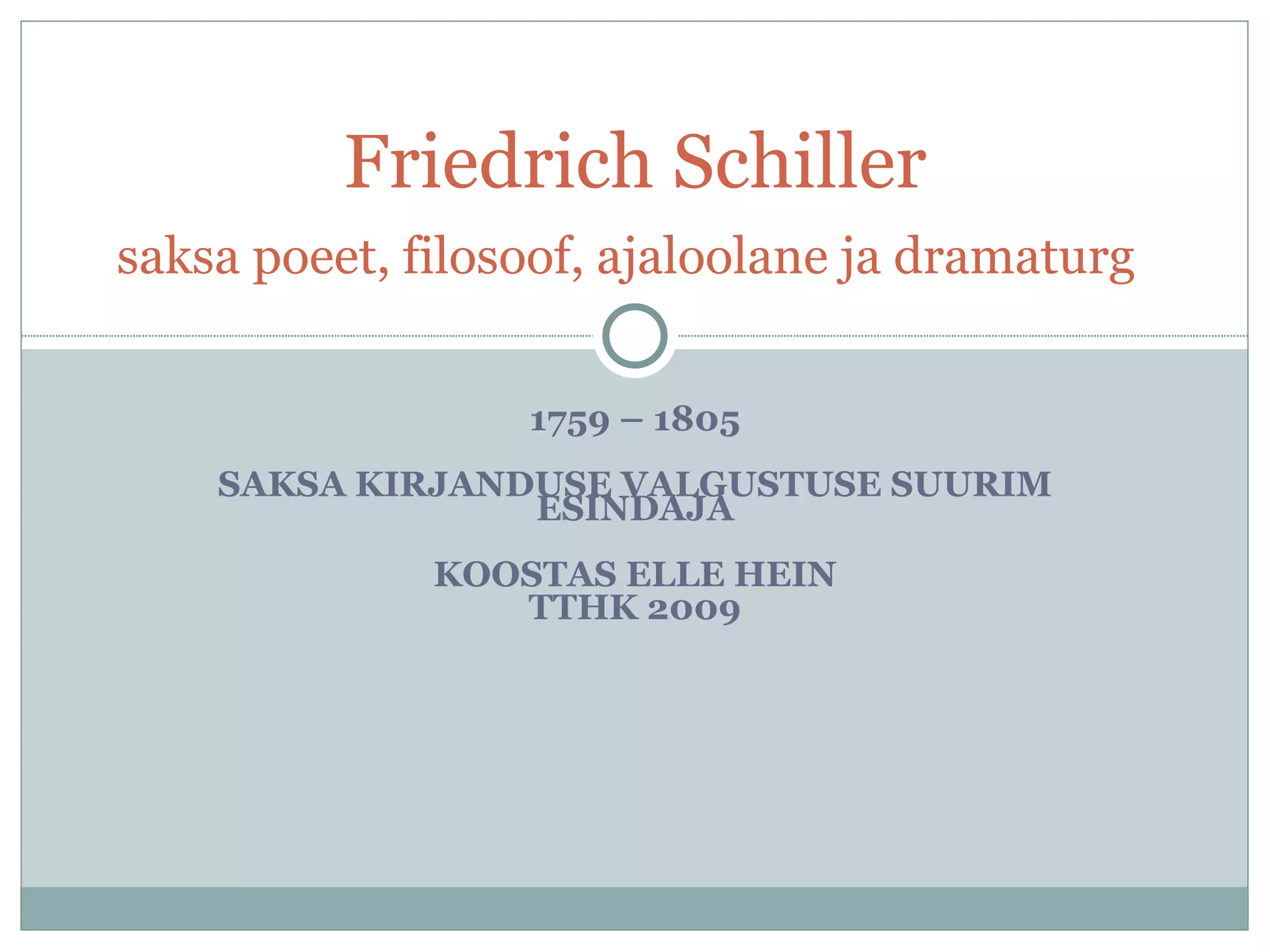 Friedrich Schiller | PPT