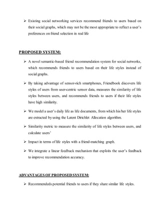 IEEE 2014 JAVA MOBILE COMPUTING PROJECTS Friendbook a semantic based ...