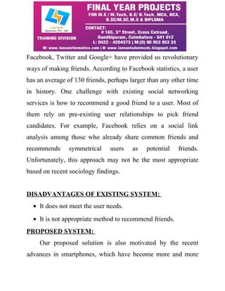 Friendbook a semantic based friend recommendation system for social ...