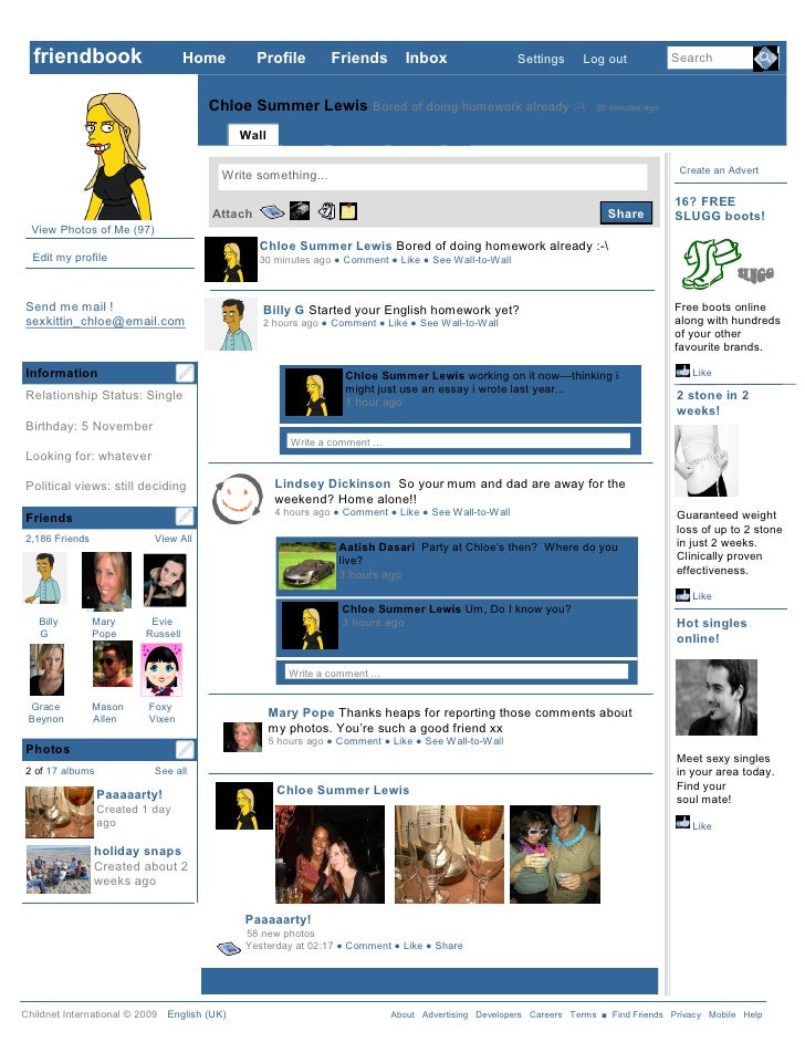 Friendbook Profile Activity