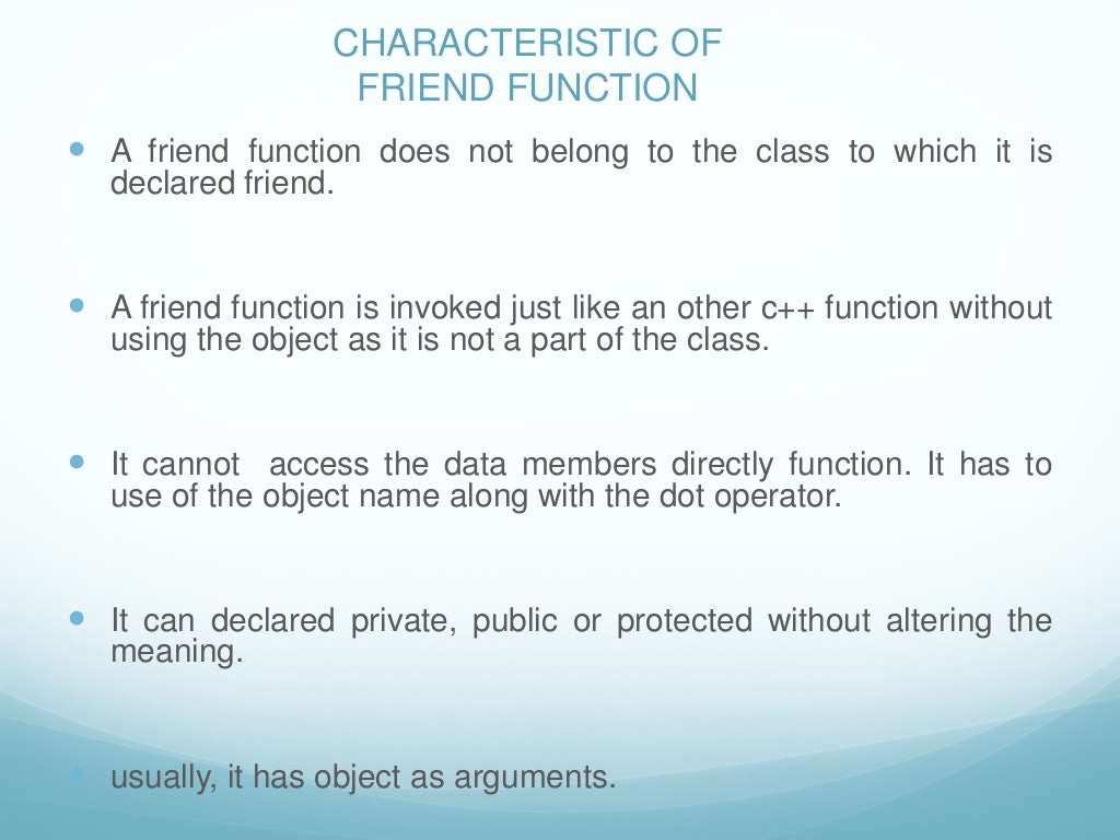 Friend Function In C