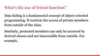 Friend function in c++ | PDF