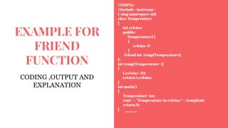 Friend function in c++ | PPT