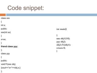 Friend function & friend class | PPTX