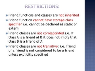 Friend functions | PPTX