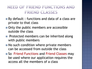 Friend functions | PPTX