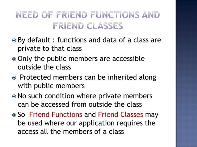 Friend functions | PPTX