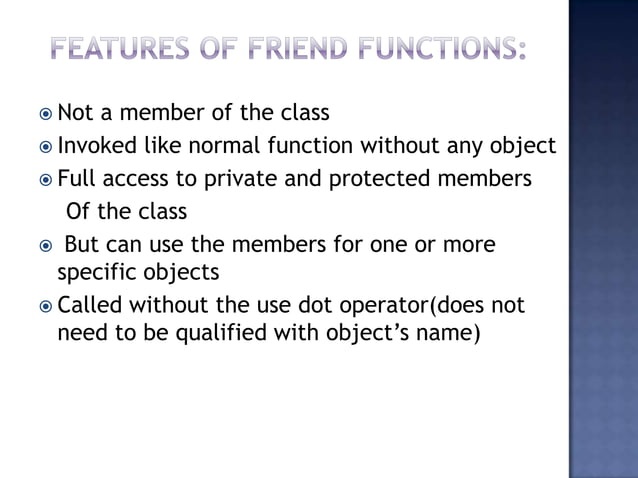 Friend functions | PPTX