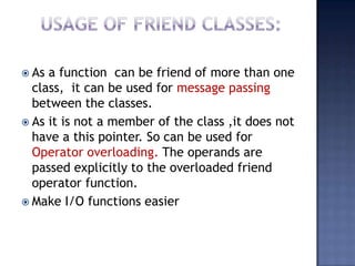 Friend functions | PPTX
