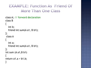 Friend functions | PPTX