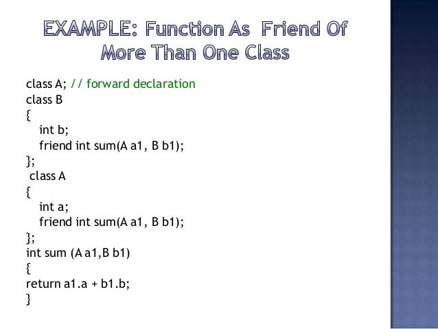 Friend Functions