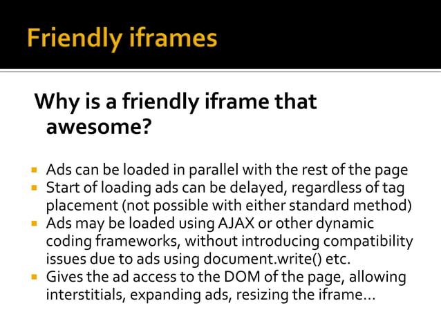 Friendly iframes | PPT
