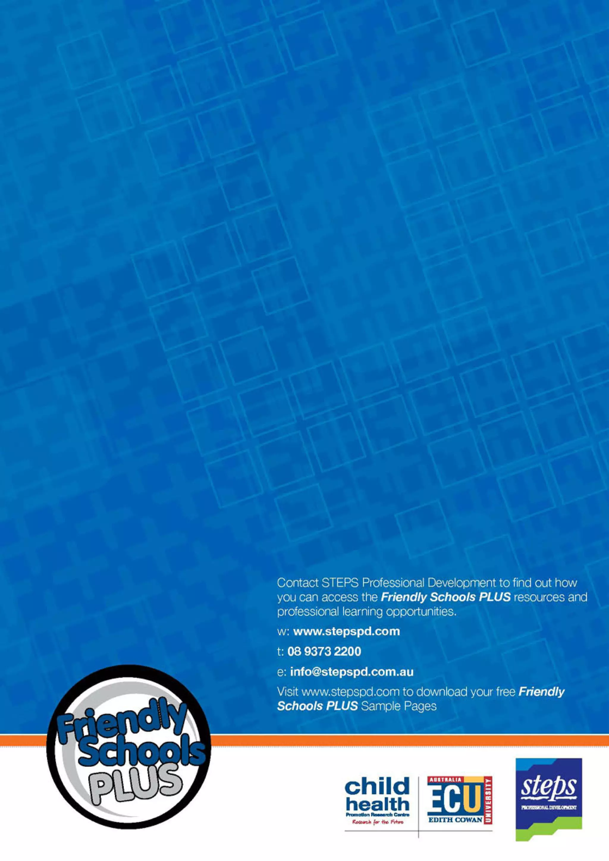 Friendly schools plus 16pp sample booklet a4 covers v1 small for e copy ...