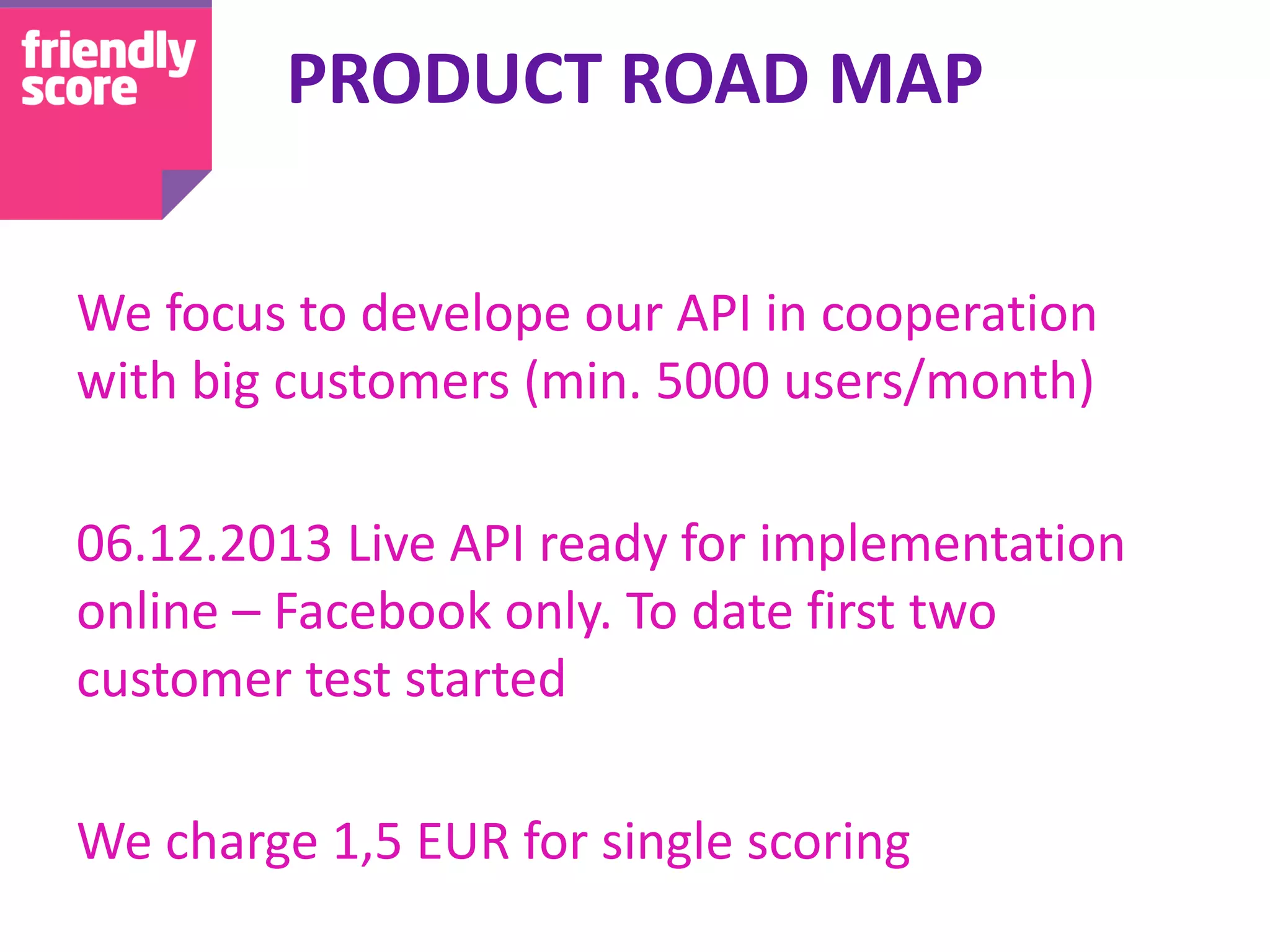 Friendly Score pitch | PPT