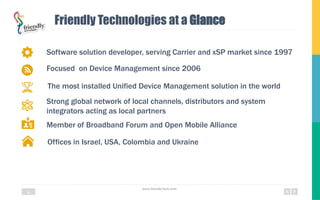 Friendly Technologies- Cloud-Based TR-069 Device Management Suite | PPTX