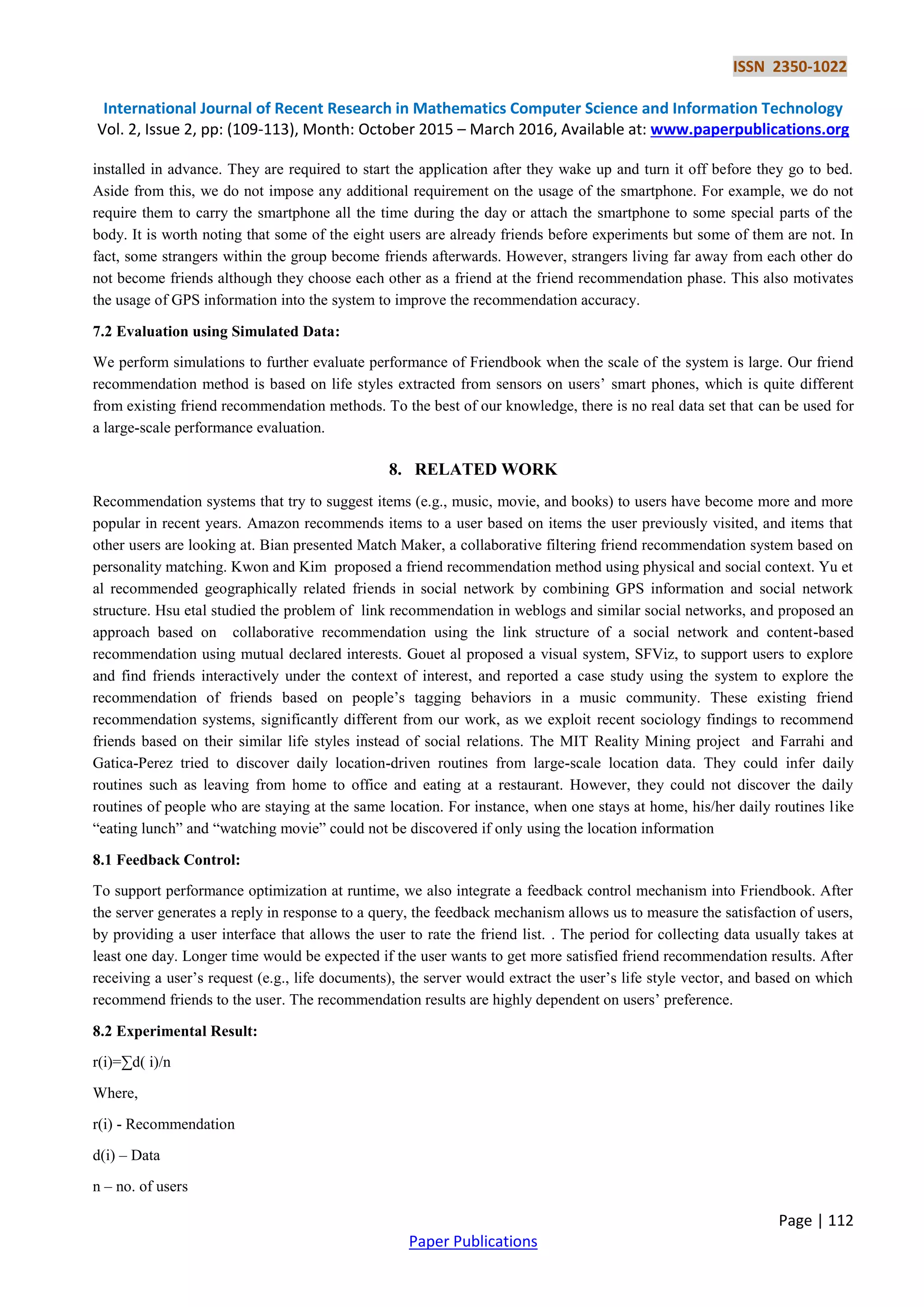 Friend Recommendation on Social Network Site Based on Their Life Style ...