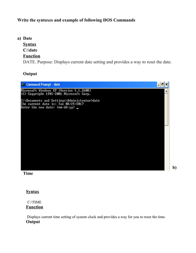Ms Dos Commands Pdf