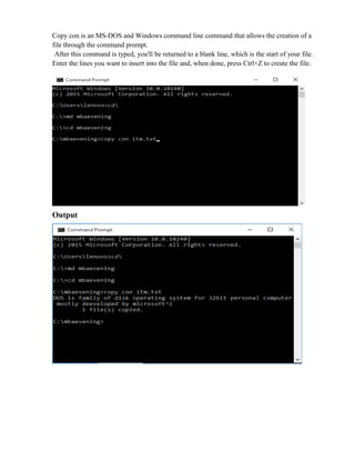 MS-DOS commands | DOC