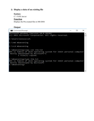 MS-DOS commands | DOC