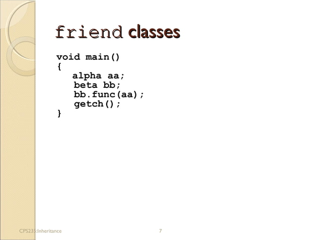 Friends function and_classes | PPT | Programming Languages | Computing